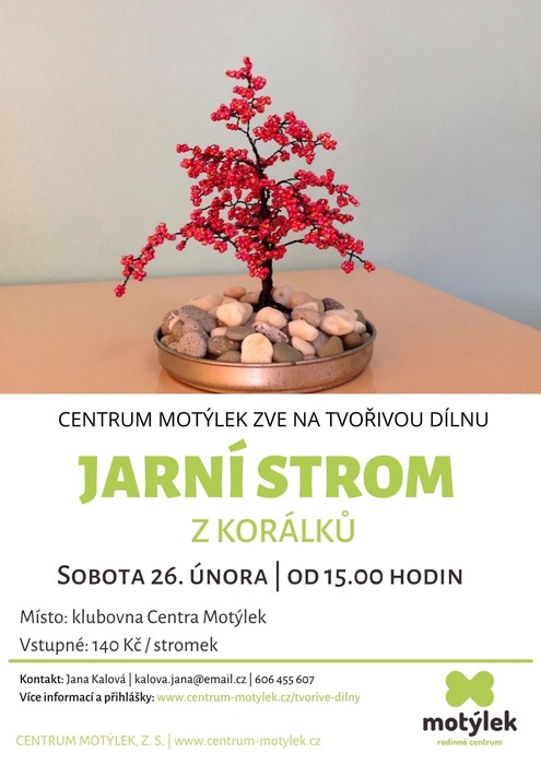 JARNÍ STROM Z KORÁLKŮ :: Centrum Motýlek